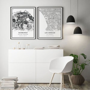 Edinburgh Map Print | Minimalistic Wall Art Poster | City Maps ...