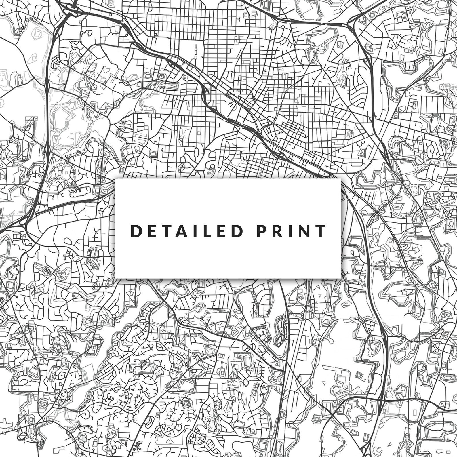 Durham Map Print Minimalistic Wall Art Poster City Maps - Etsy