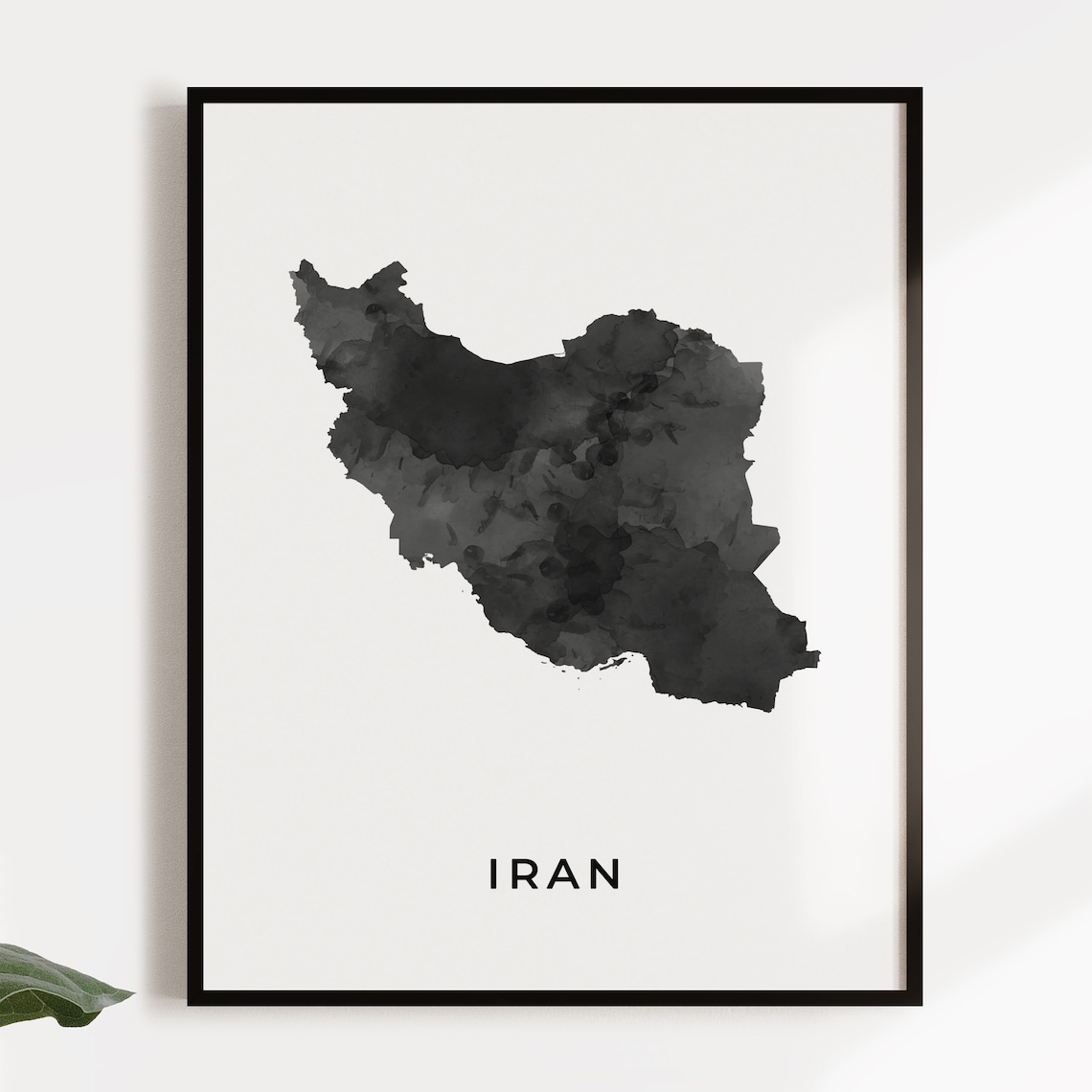 Iran Map Art Poster Black and White Wall Art Print of Iran - Etsy