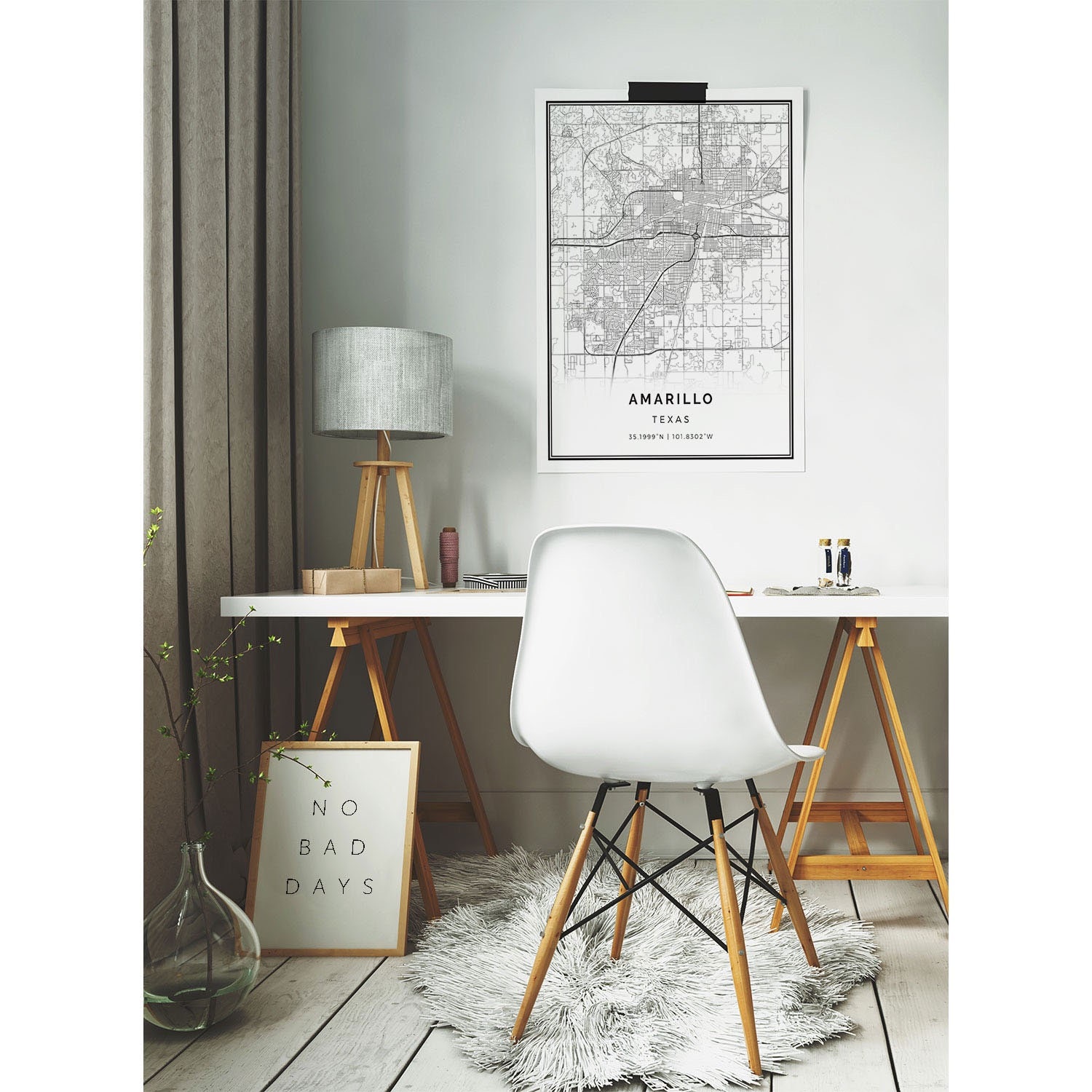 Amarillo Map Print Minimalistic Wall Art Poster City Maps - Etsy