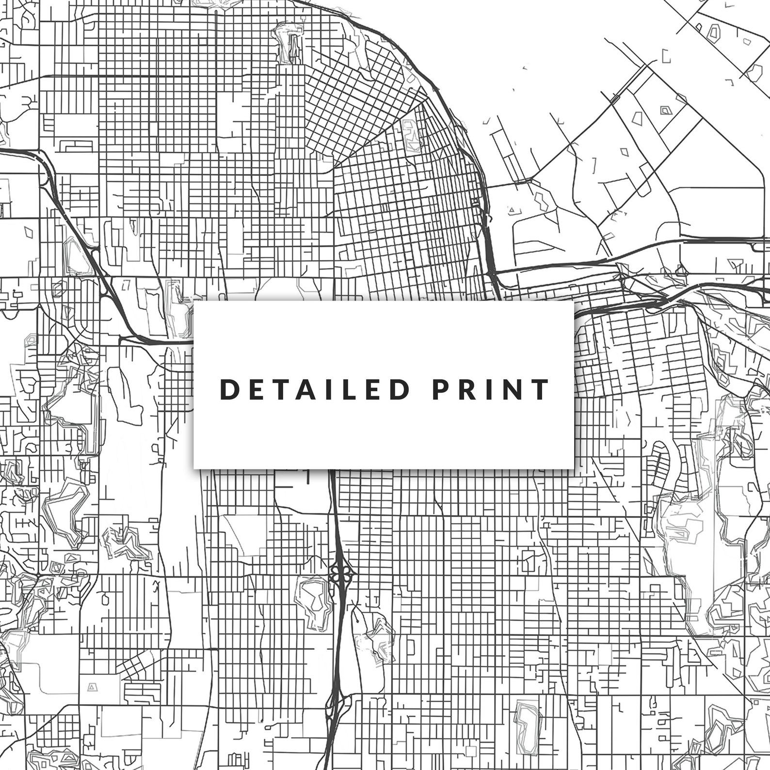 Tacoma Map Print: Minimalist Black and White Scandinavian Wall Art - Etsy