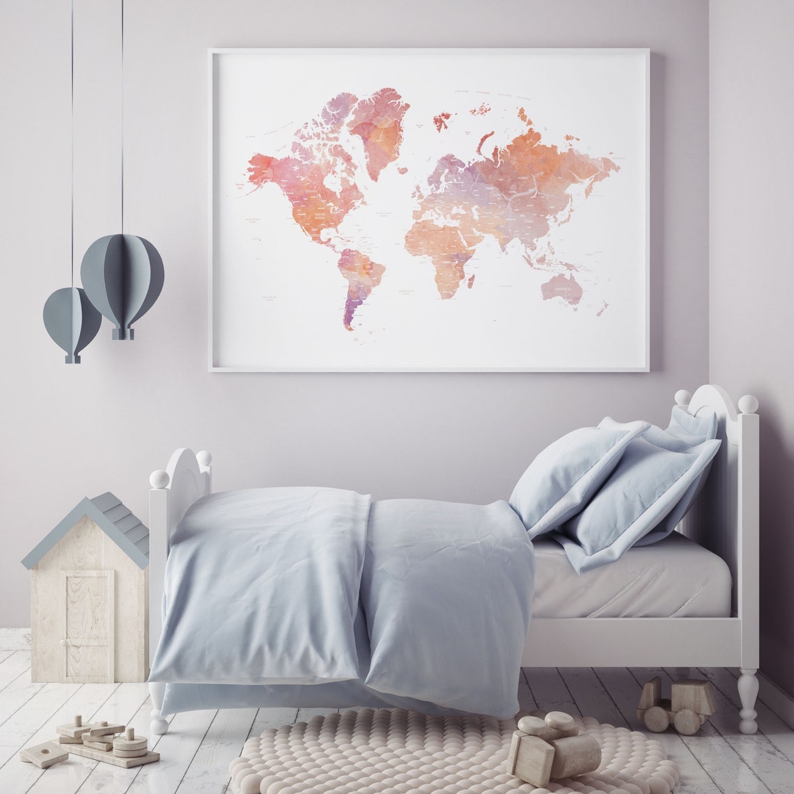 Marble World Map Pink Marble World Map Marble World Print - Etsy