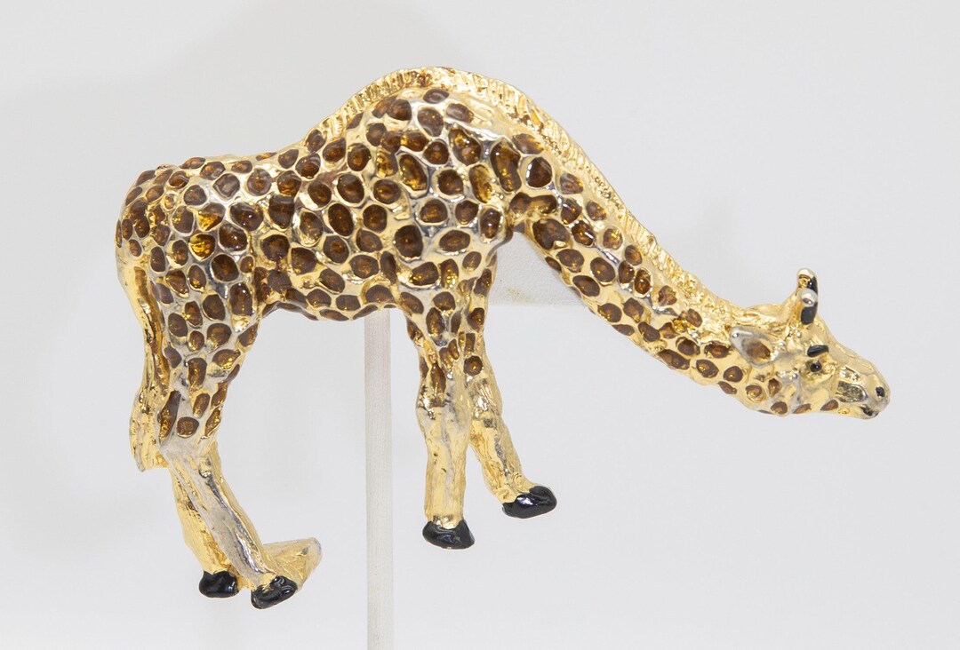 Vintage Giraffe Faux Gold Large Pin JD10767 - Etsy