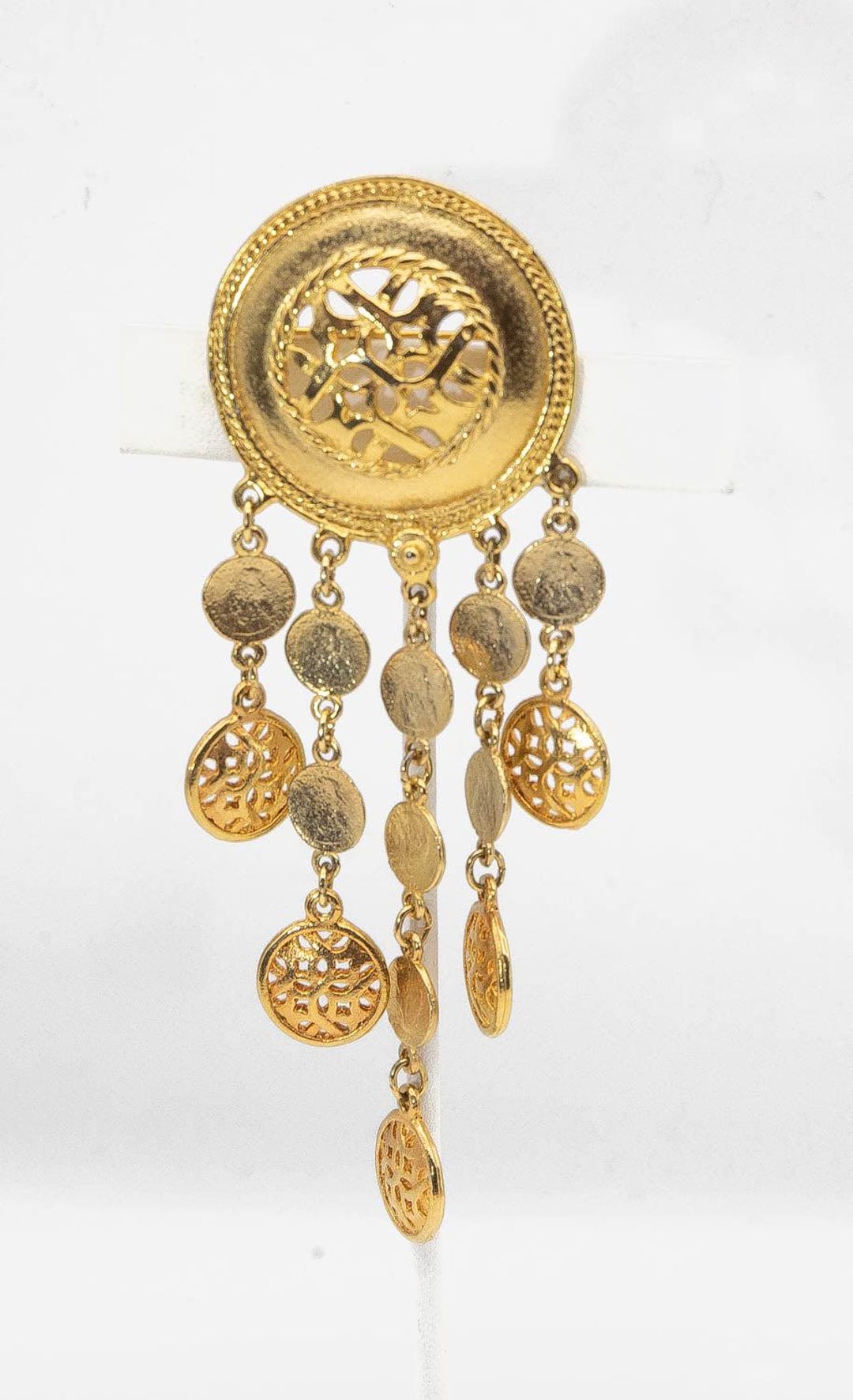 Vintage 1950s Hanging Disk Pin - JD10952 - Etsy