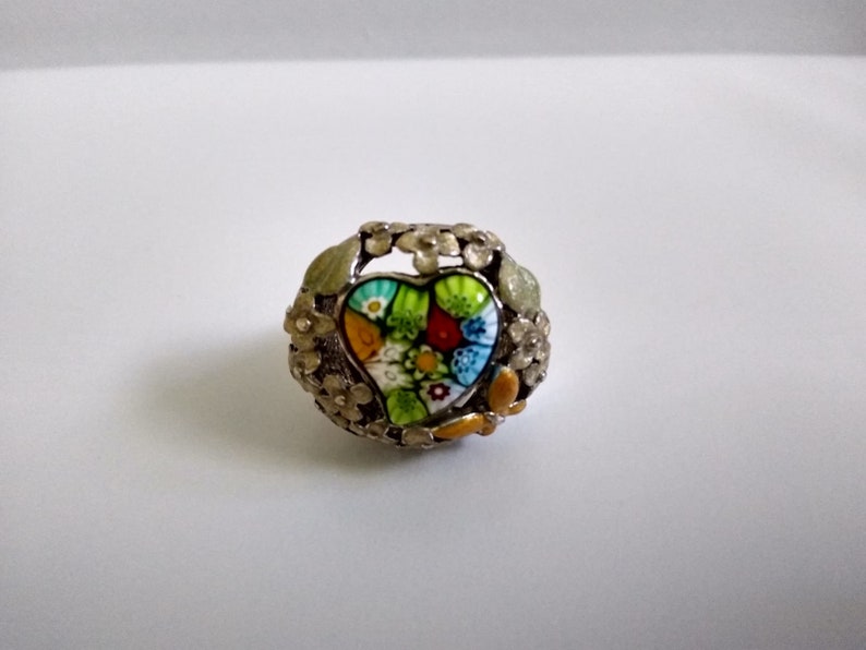 Vintage Alan K. Murano Heart Ring - Etsy