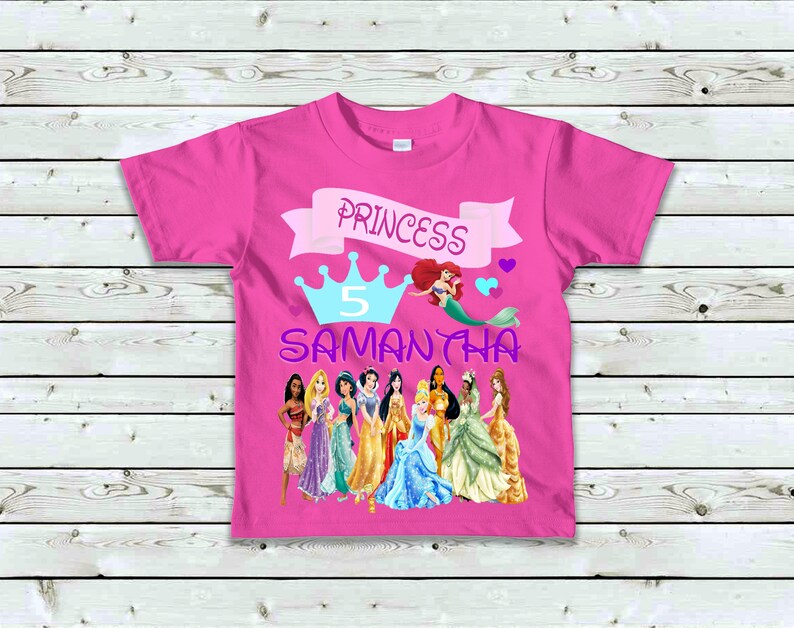 Disney Princesses Birthday Shirt Disney Princess Birthday - Etsy