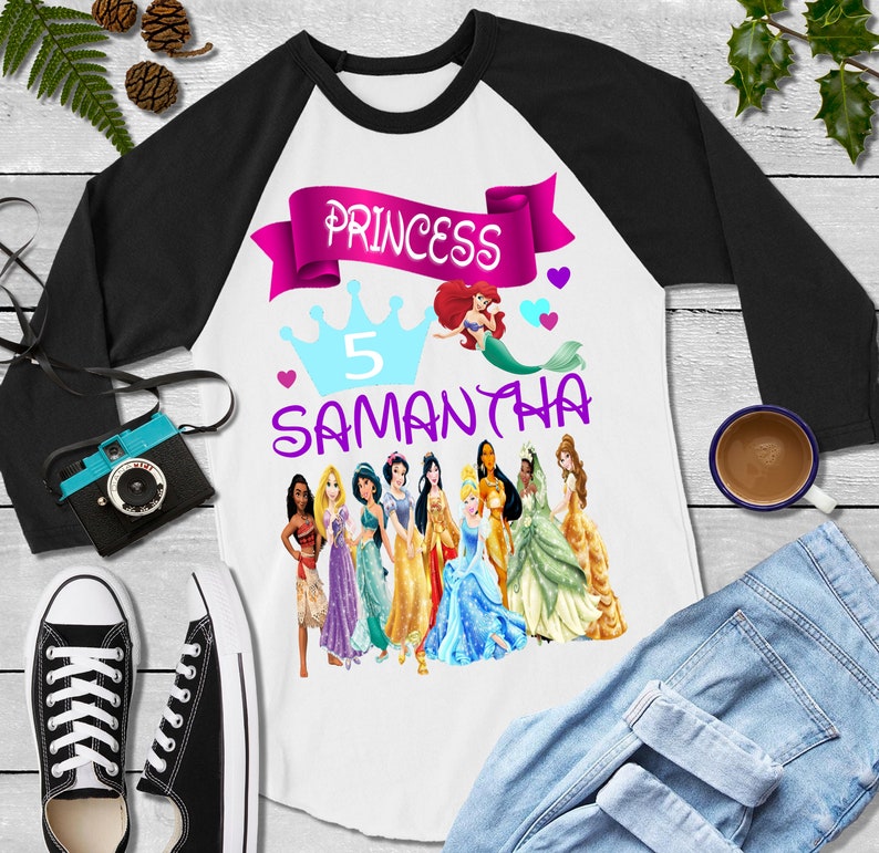 Disney Princesses Birthday Shirt Disney Princess Birthday - Etsy