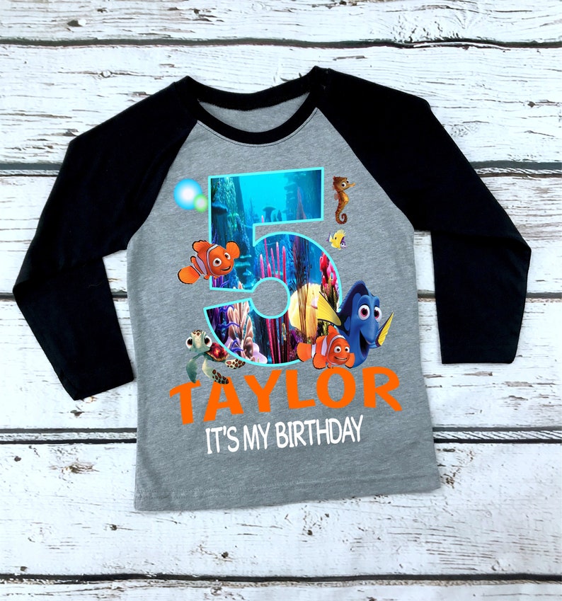 Finding Nemo Birthday Shirt Finding Dory Birthday Shirt | Etsy