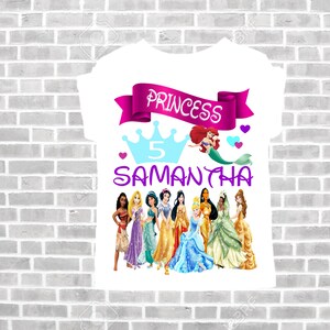 Disney Princesses Birthday Shirt Disney Princess Birthday Shirt - Etsy