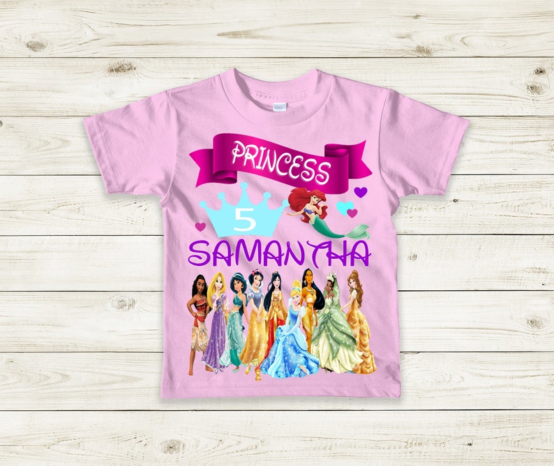 Disney Princesses Birthday Shirt Disney Princess Birthday | Etsy