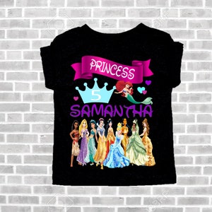 Disney Princesses Birthday Shirt Disney Princess Birthday Shirt - Etsy