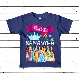 Disney Princesses Birthday Shirt Disney Princess Birthday Shirt - Etsy