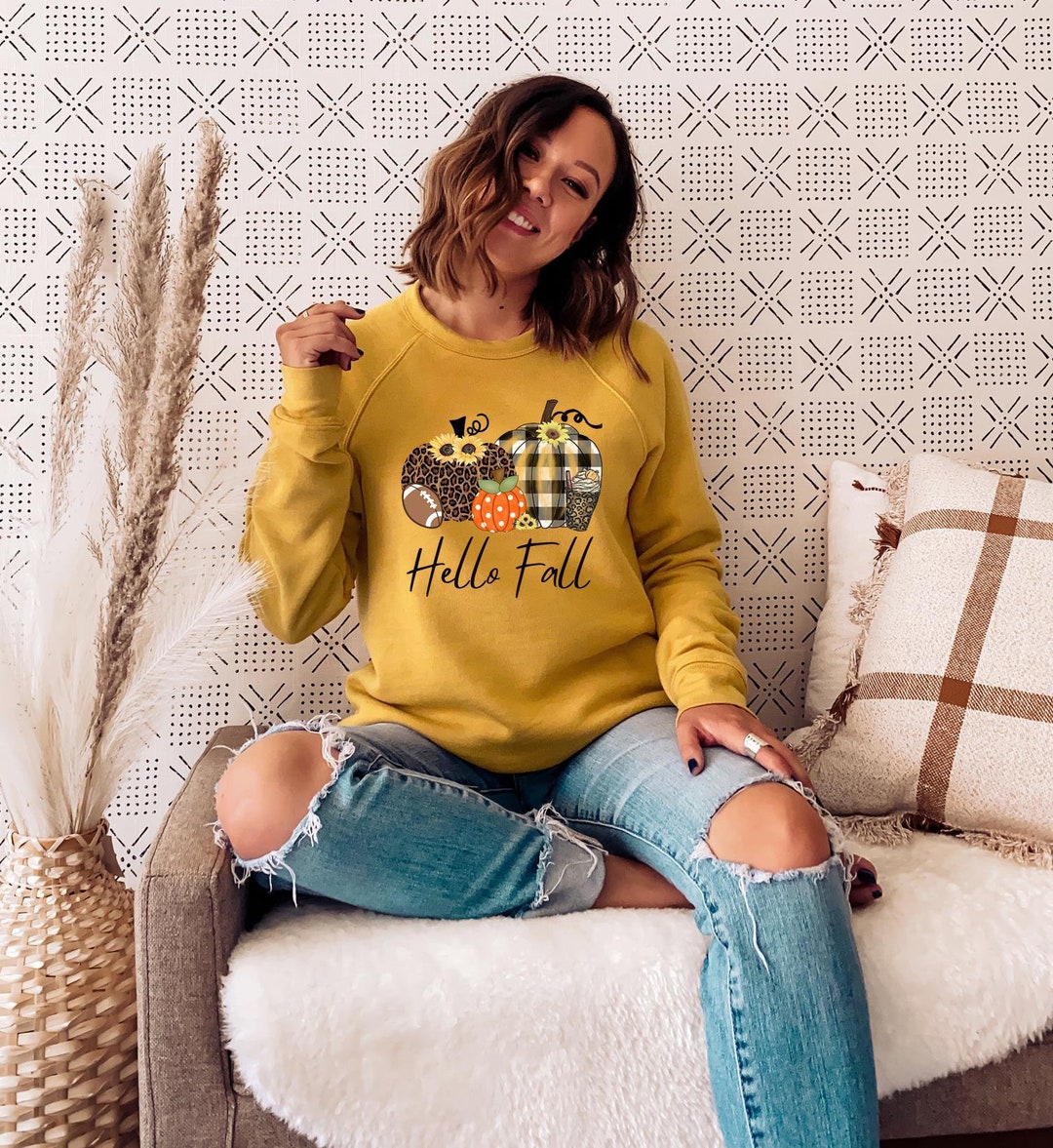 Hello Fall Women's Sweatshirt Women's Fall - Etsy