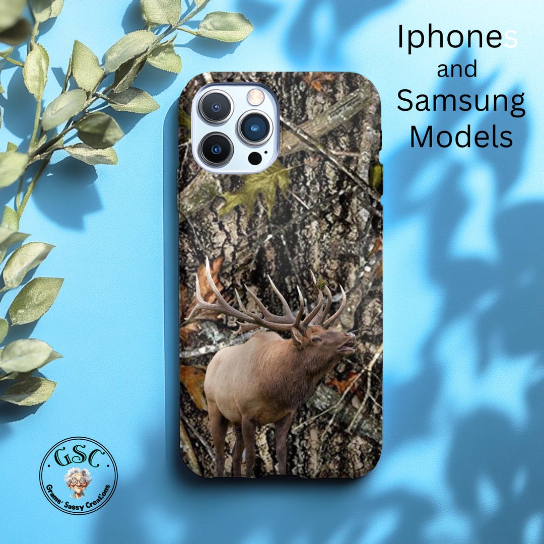 Camo Elk Phone Case: Hunting Accessories, Forest Design - Etsy