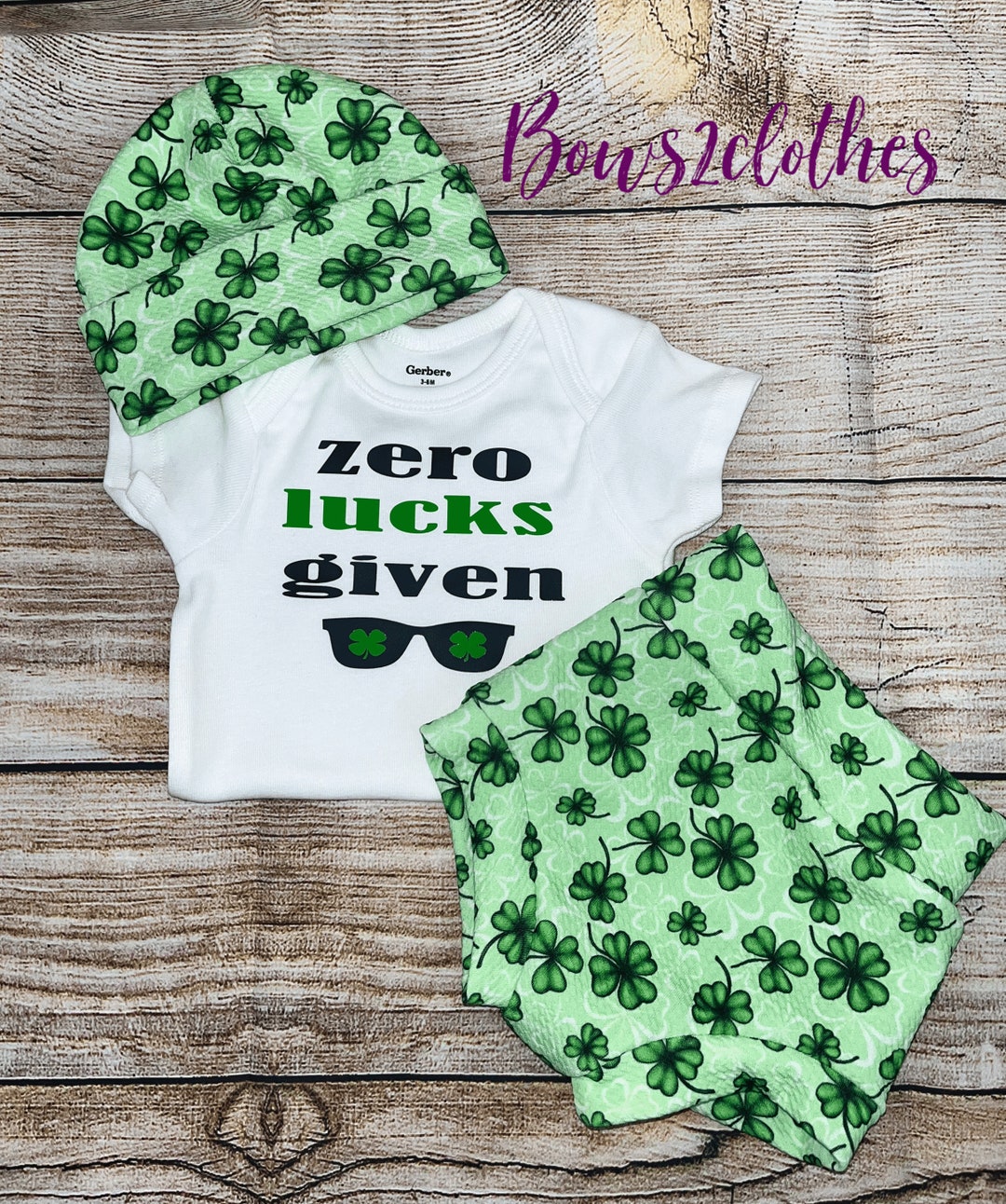 Shamrock Baby Outfit: St. Patrick's Day Top, Shorts & Hat Set - Etsy