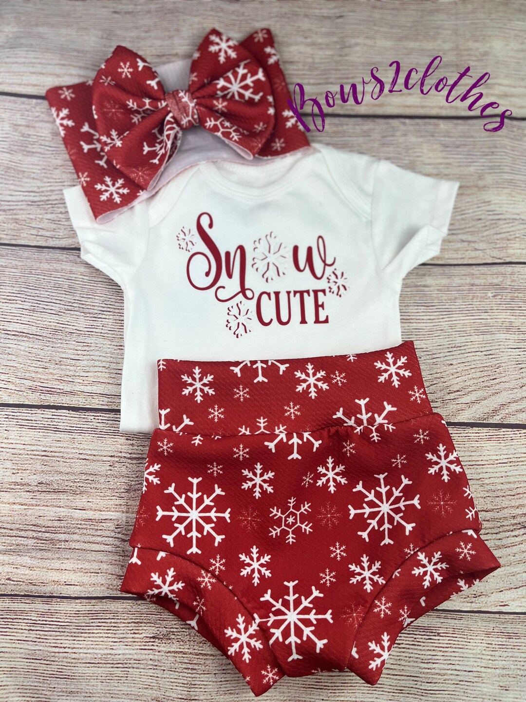 Snow Cute/ Snowflakes/ Winter/ Christmas Outfit/ Snowflake Bummies/ Top ...