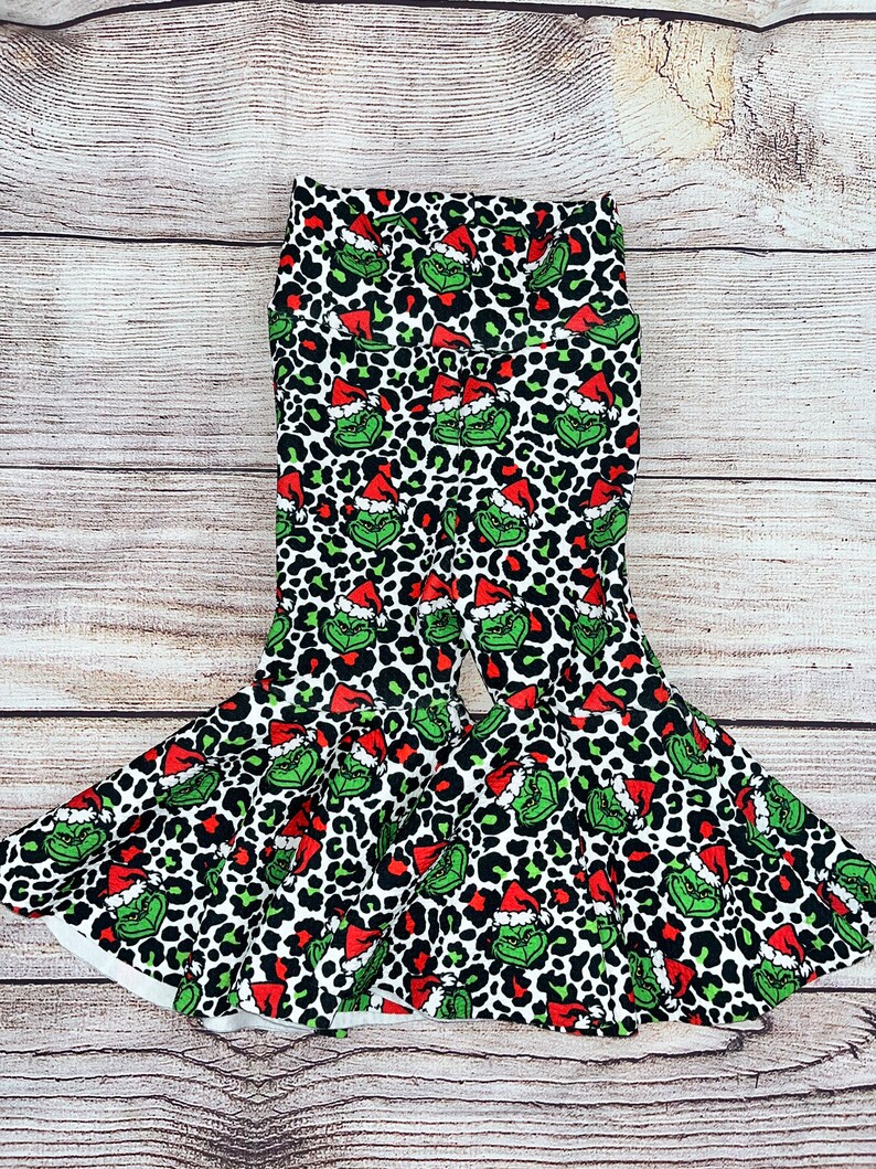 Little Miss Grinch Outfit: Baby Bell Bottoms, Bodysuit & Headwrap Set ...