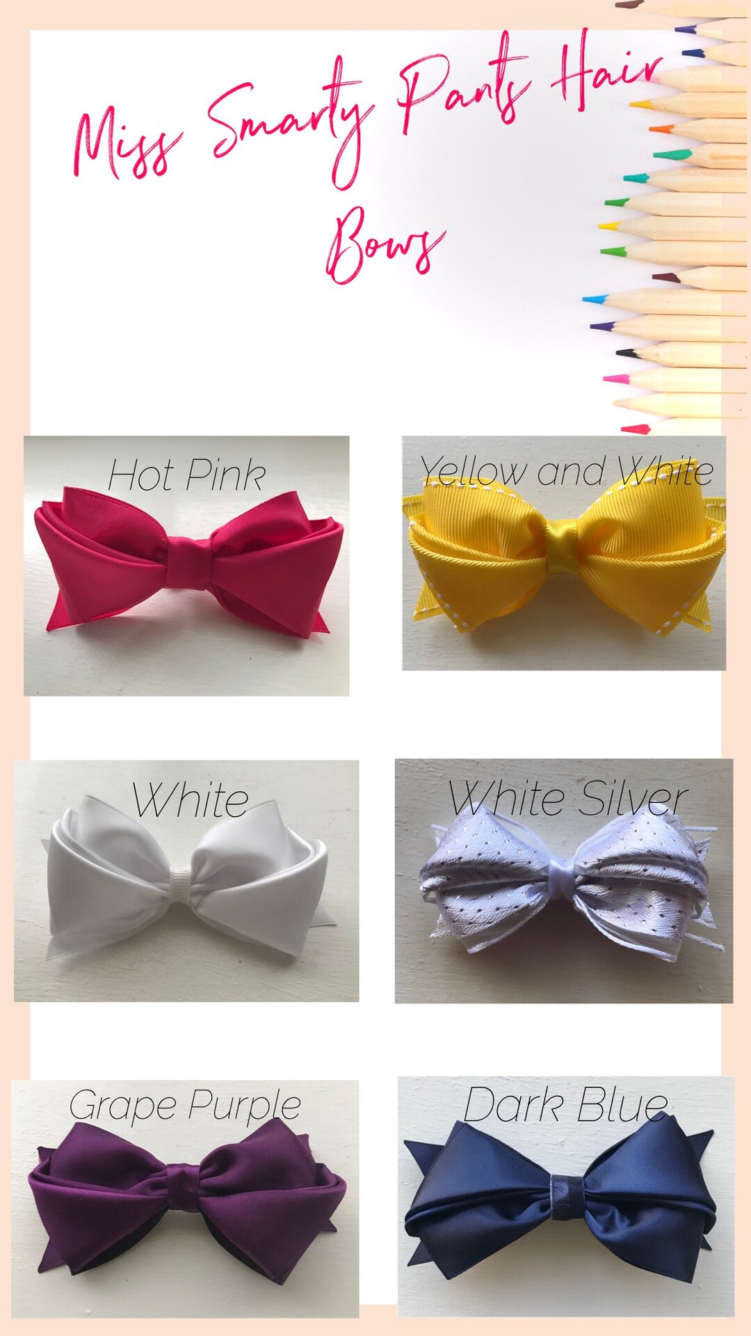 Miss smarty Pants Hair Bow Girls Hair Bow YOU CHOOSE - Etsy