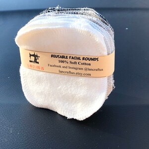 3” or 4" Custom Facial Rounds, Classic Solid Color, 10/20 Reusable Make ...