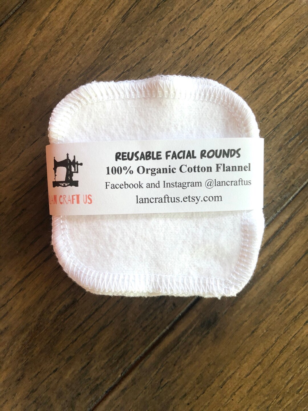 Organic Facial Rounds, Cotton Flannel Rounds 2ply 3” or 4" Facial ...