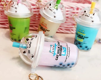Boba Tea Keychain | Etsy