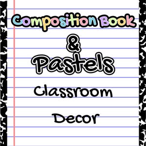 Composition Book and Pastels Classroom Decor - Etsy