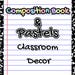 Composition Book and Pastels Classroom Decor - Etsy