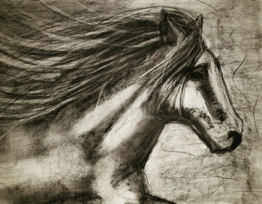 Horse Drawing - Etsy