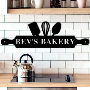 Custom Metal Sign for Kitchen, Personalized Kitchen Metal Sign, Custom ...