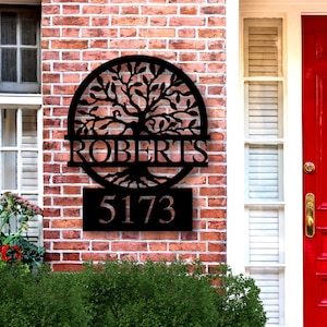 Custom Metal Address Sign, Metal House Numbers, Metal Address Plaque ...