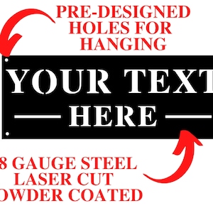 Custom Metal Sign Business Sign Outdoor Metal Signs Personalized - Etsy