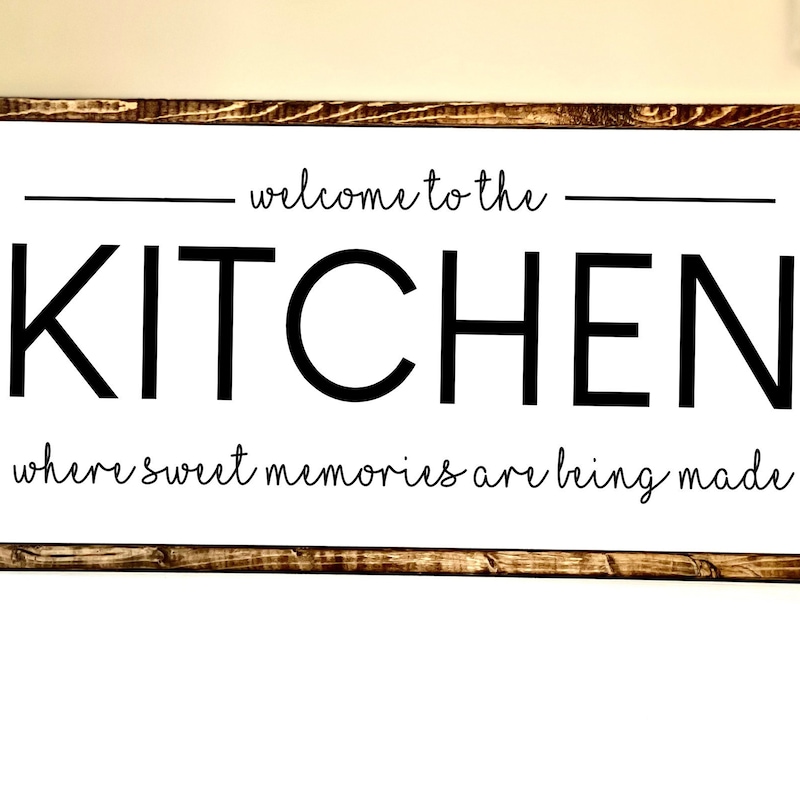 Wooden Kitchen Sign - Etsy