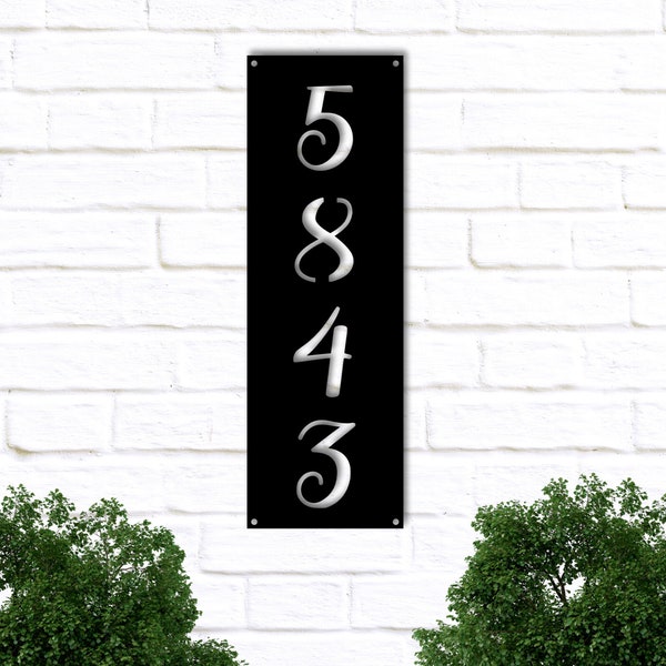 Vertical Address Plaque - Etsy