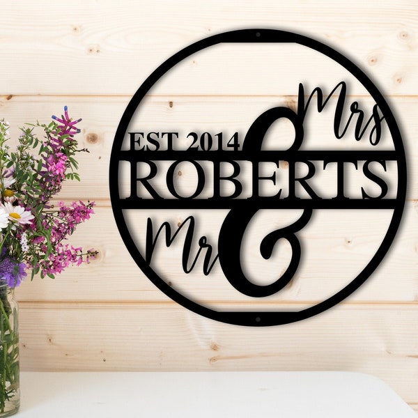 Est Wedding Anniversary Sign - Etsy