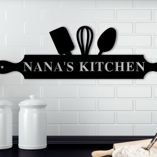 Nana's Kitchen Metal Sign Cute Kitchen Sign Personalized - Etsy