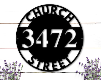 Custom Metal Address Sign, Custom Street Address Sign, Metal House ...