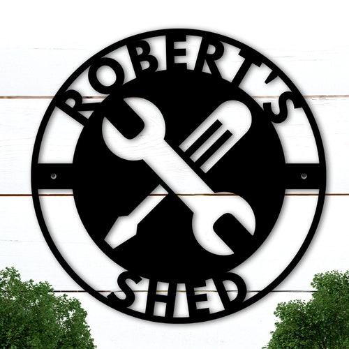 Personalized Shed Sign Metal Tool Shed Sign Garage Decor - Etsy