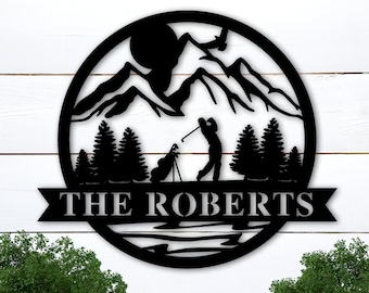 Custom Golf Metal Sign, Personalized Golf Gifts for Men, Golf Man Cave ...
