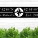 Personalized Coordinates Sign, Metal Wall Art, Custom Metal Sign ...