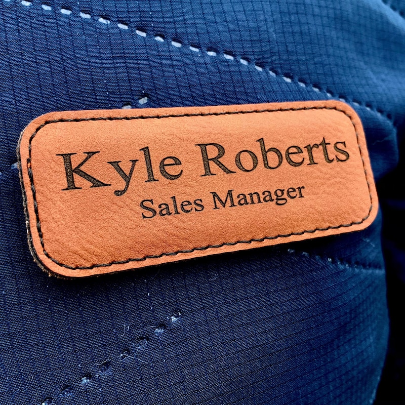 Leather Custom Nametag - Etsy