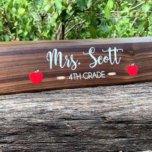 Personalized Teacher Gifts Desk Name Plate Teacher Name - Etsy