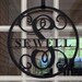 Last Name Circle Monogram, Metal Monogram Sign, Monogram Door Hanger ...