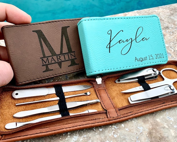 Personalized Manicure Set Manicure Kit Manicure Case Manicure Set for Men Manicure Set for Women Custom Manicure Set Personalized Gift Etsy