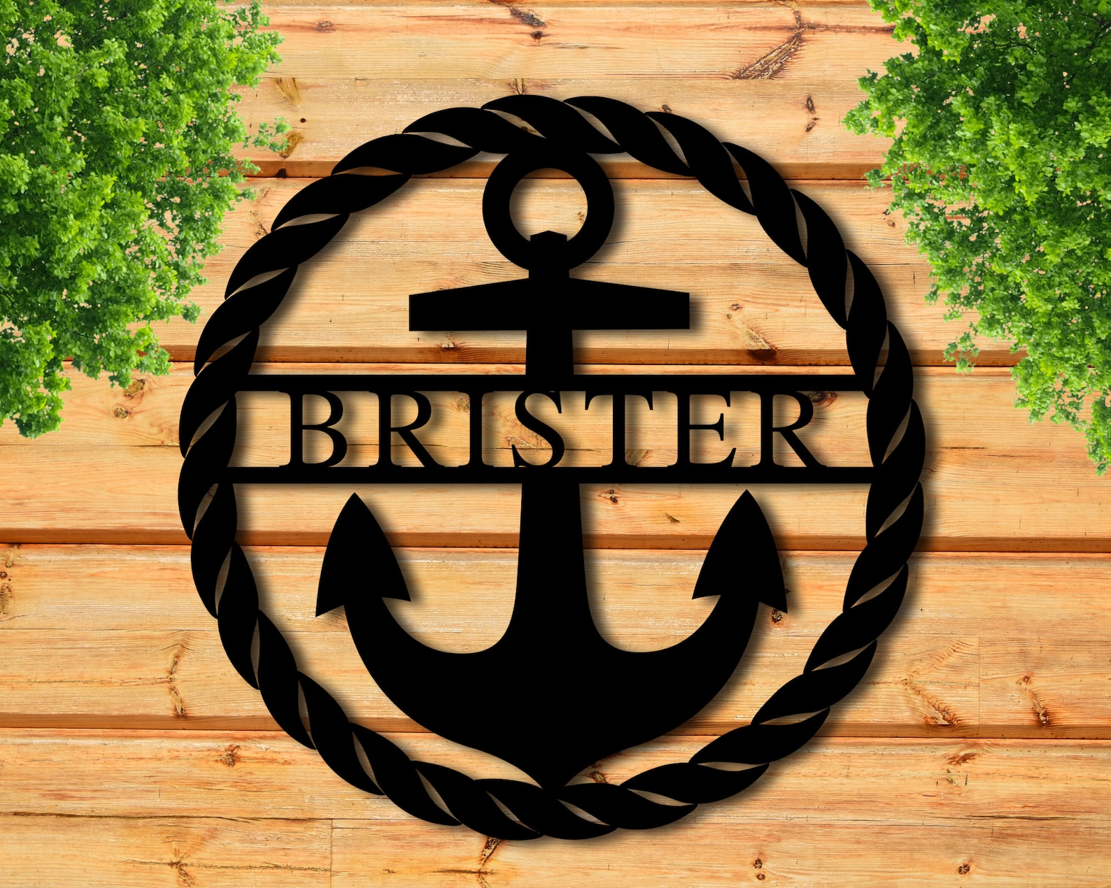 Custom Metal Anchor Name Sign Anchor Wall Decor Last Name - Etsy