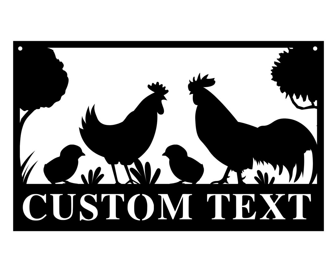 Custom Metal Chicken Coop Sign, Custom Metal Chicken Sign, Custom Metal ...