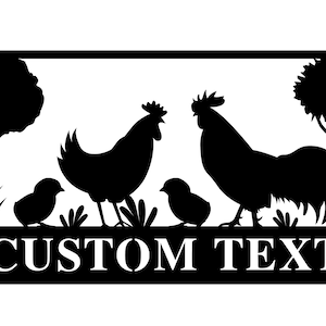 Custom Metal Chicken Sign, Chick Coop Metal Sign, Funny Chicken Coop ...