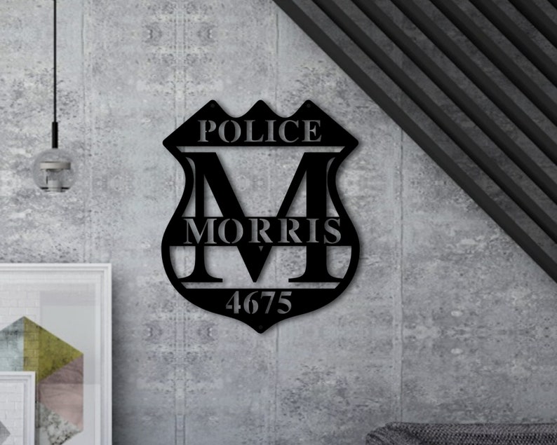 Personalized Metal Sign for Police Officer Gift, Police Decor, Police ...