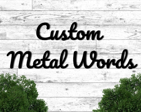 Custom Metal Words Custom Metal Words for the Wall Custom | Etsy