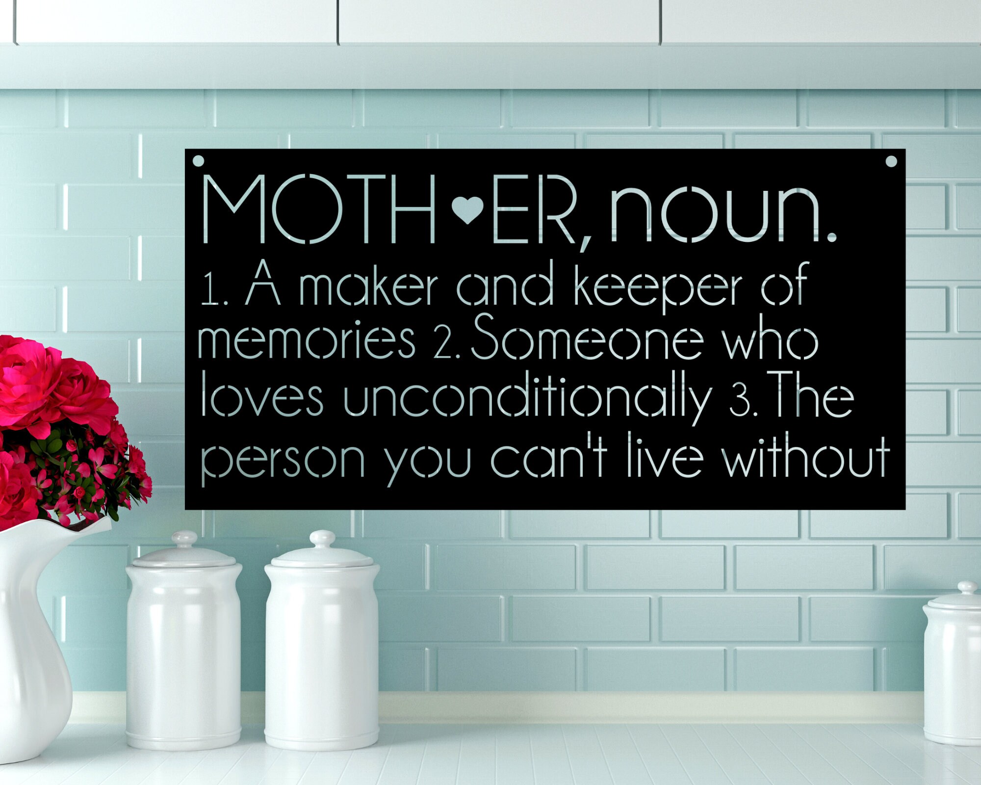 Metal Sign for Mom, Mother Definition Sign, Mother's Day Gift, Sign for ...