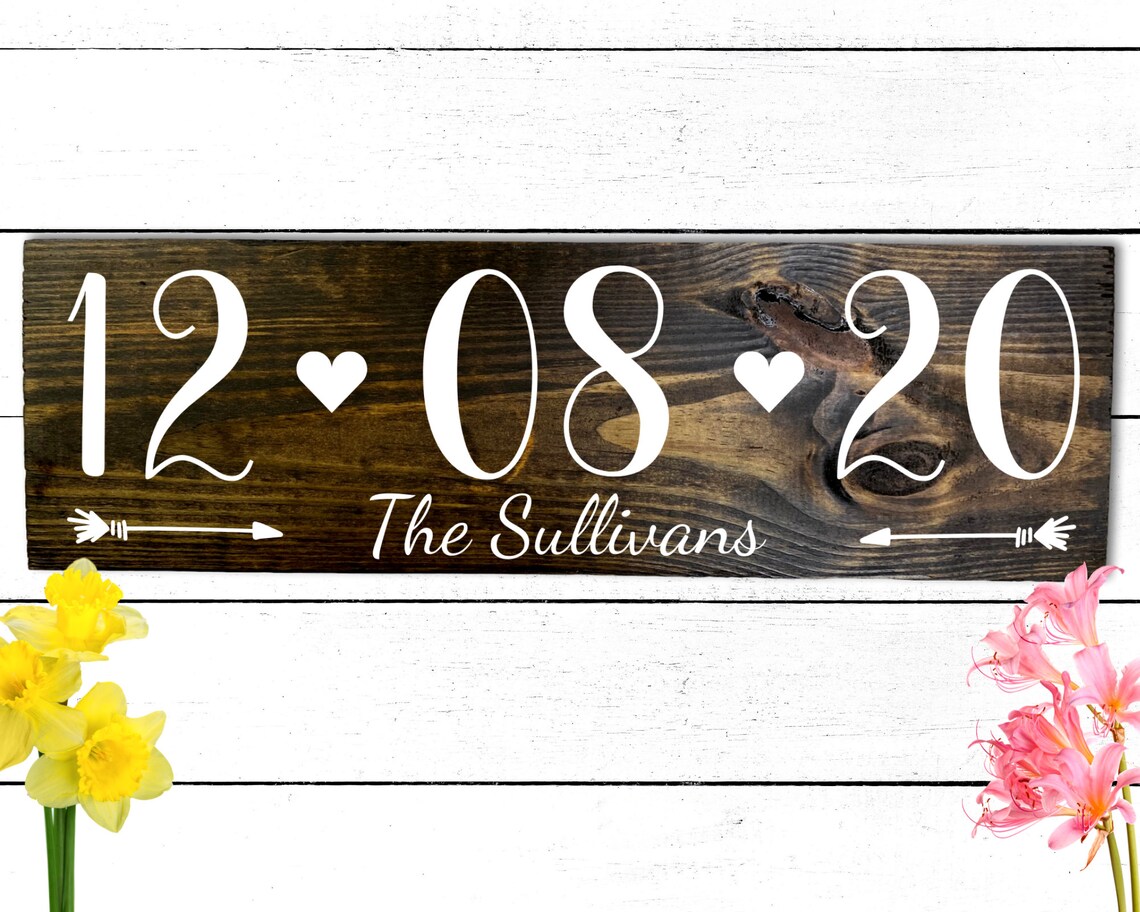Wedding Date Sign, Wedding Signs, Wedding Wooden Sign, Wood Signs ...